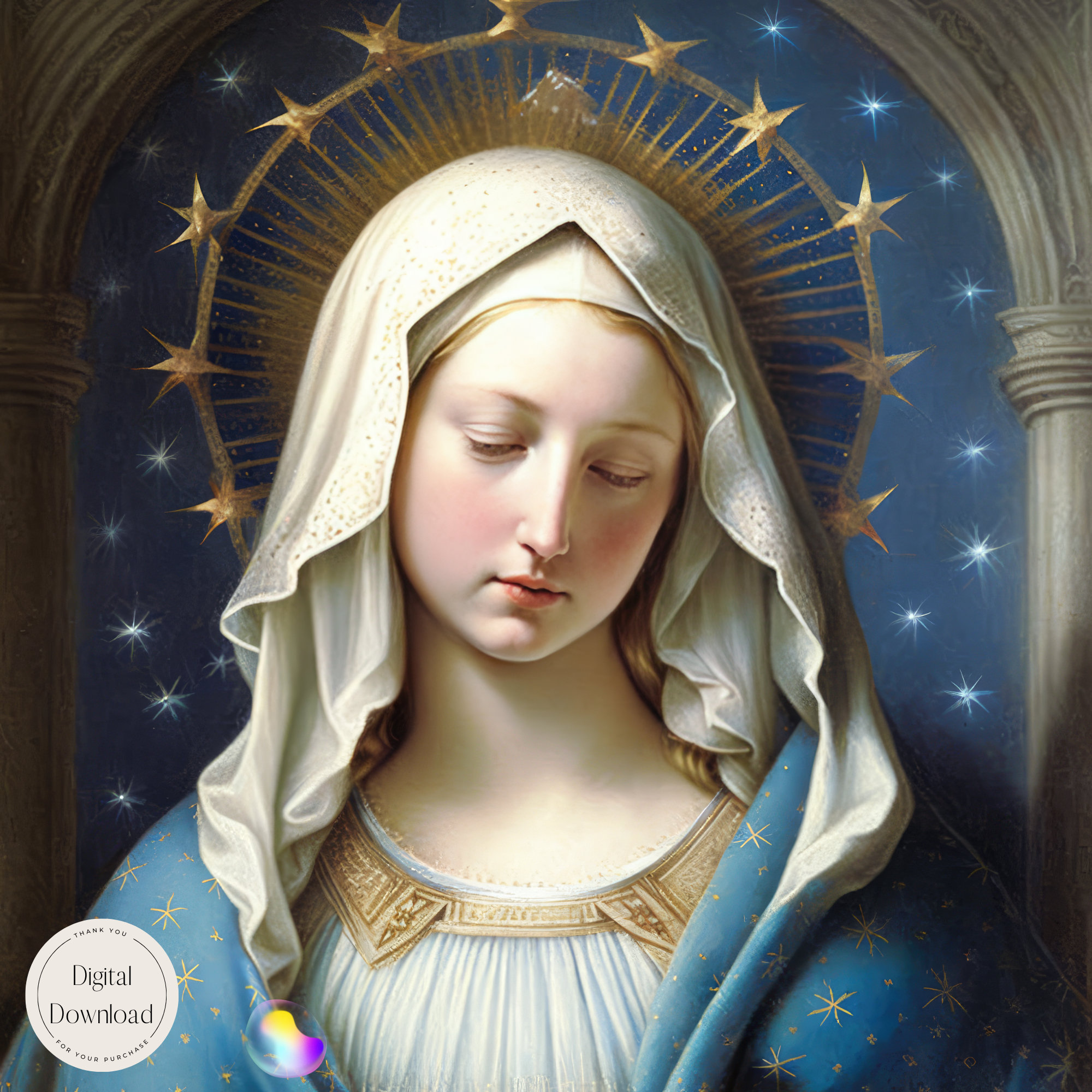 Virgin Mary Religious Printable Images | Mother Mary Religious ...