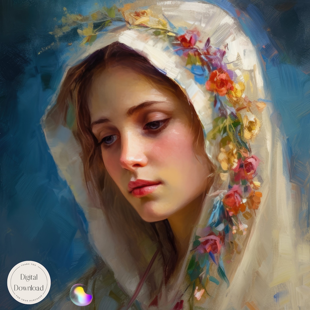 Mother Mary Religious Printable Art 369 | Instant Download | Madonna of ...