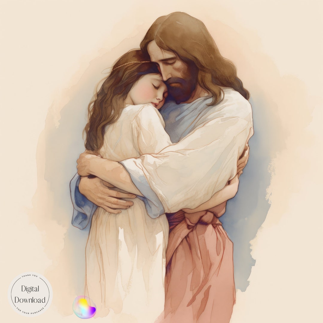 Jesus Christ and Children Religious Printable Art 317 | Instant ...