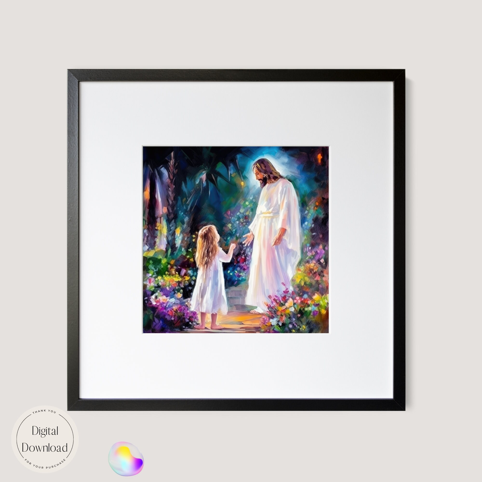 Jesus Christ and Children Religious Printable Art 51 Instant Download ...
