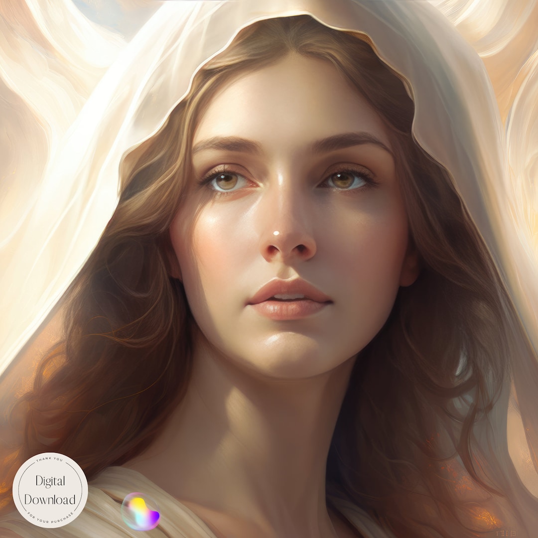 Mother Mary Religious Printable Art 425 | Instant Download | Divine ...