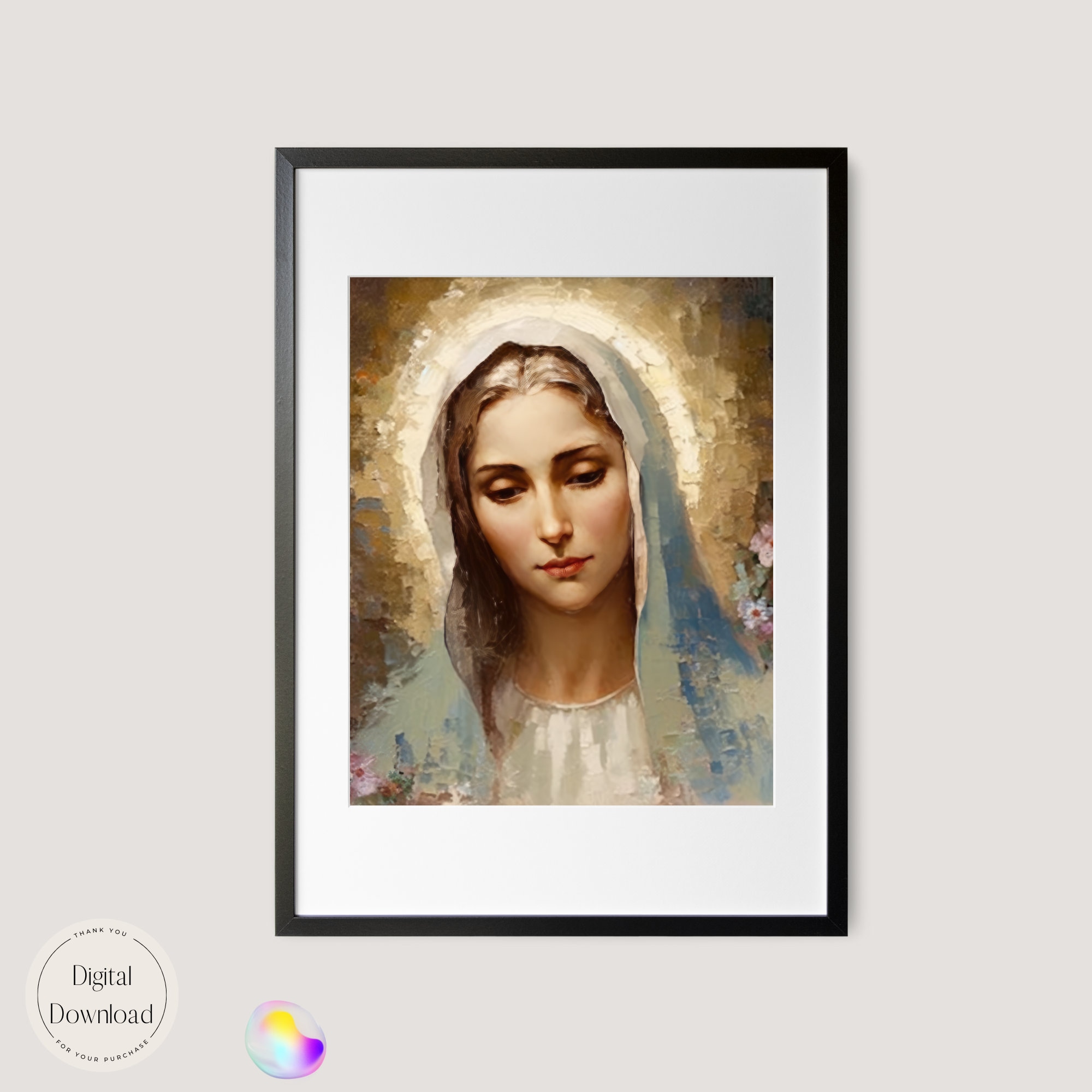 Classic Mother Mary Spiritual Portraits | Mother Mary Religious ...