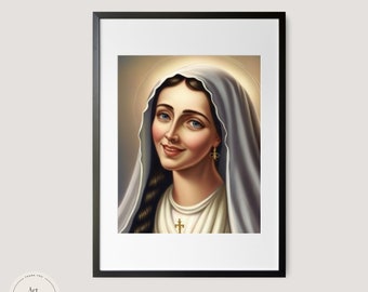 Mary Queen Of Heaven Custom Digital Oil Painting Digital Etsy