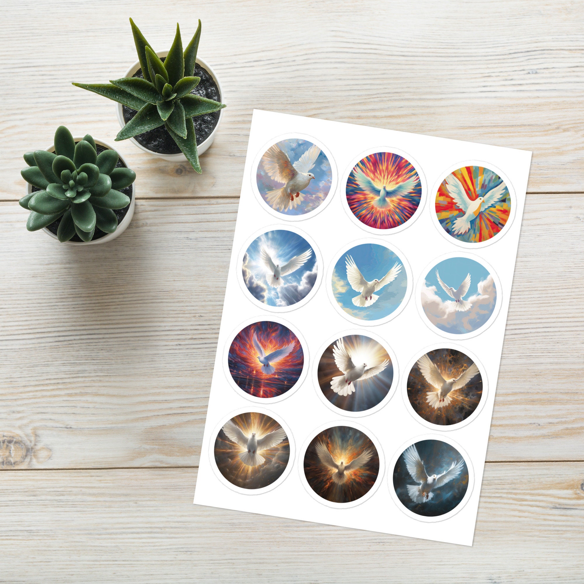 Pentecost Fire Artwork Decal Holy Spirit Sticker for Worship Groups ...