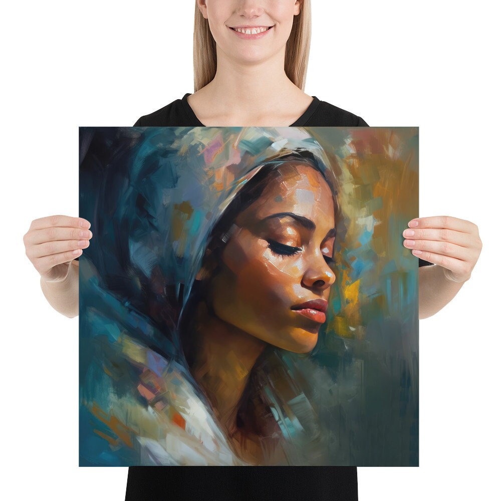 Feminine Spirituality Art Print: A Beautiful Depiction of a Woman Deep ...