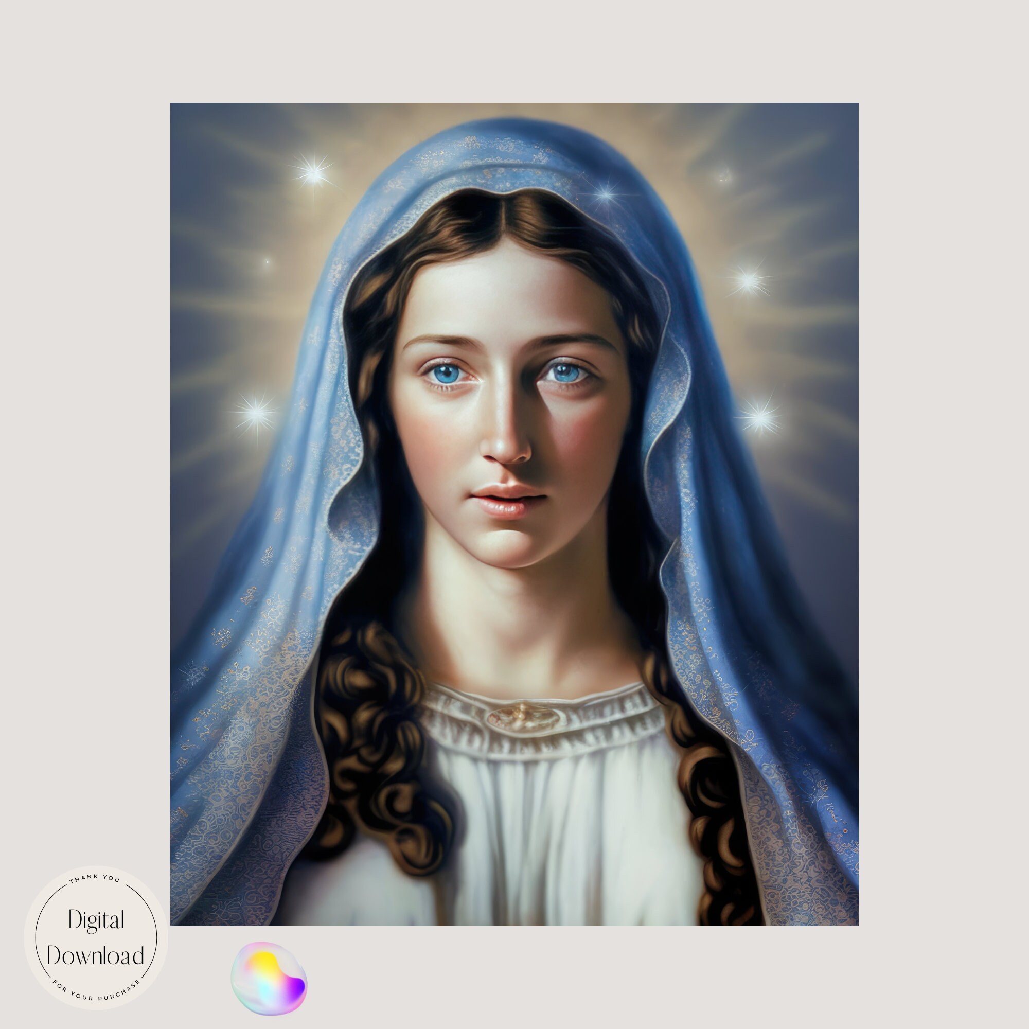 Holy Mary Devotion Scene Prints Mother Mary Religious Printable Art 39 ...