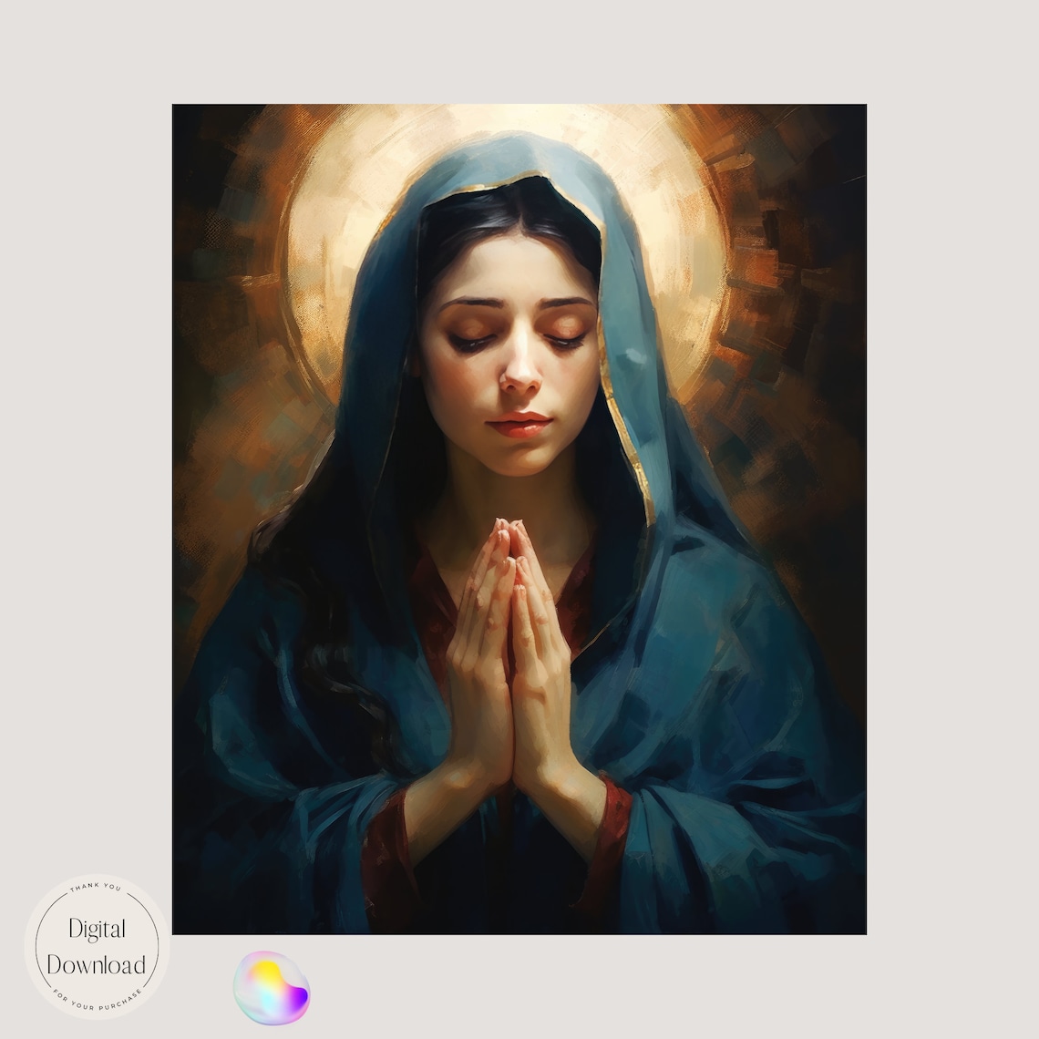 Mother Mary Religious Printable Art 514 Instant Download Blessed Virgin ...