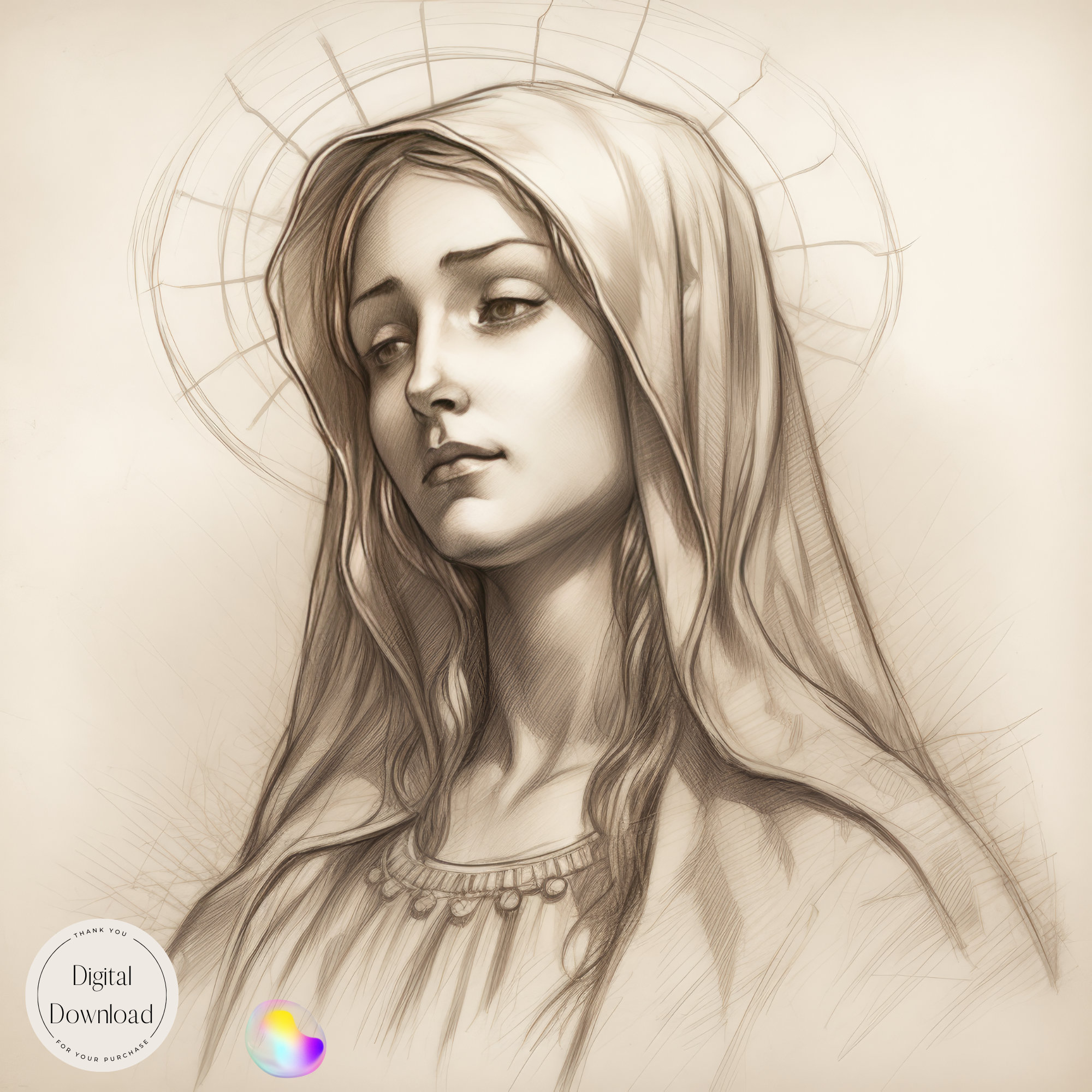 Marian Devotion Wall Art Printables Mother Mary Religious Printable Art ...