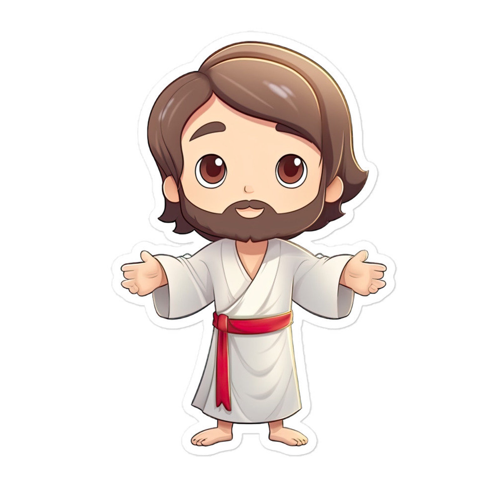 Jesus Christ Vinyl Sticker Guiding Light: Reverent Religious Art for ...