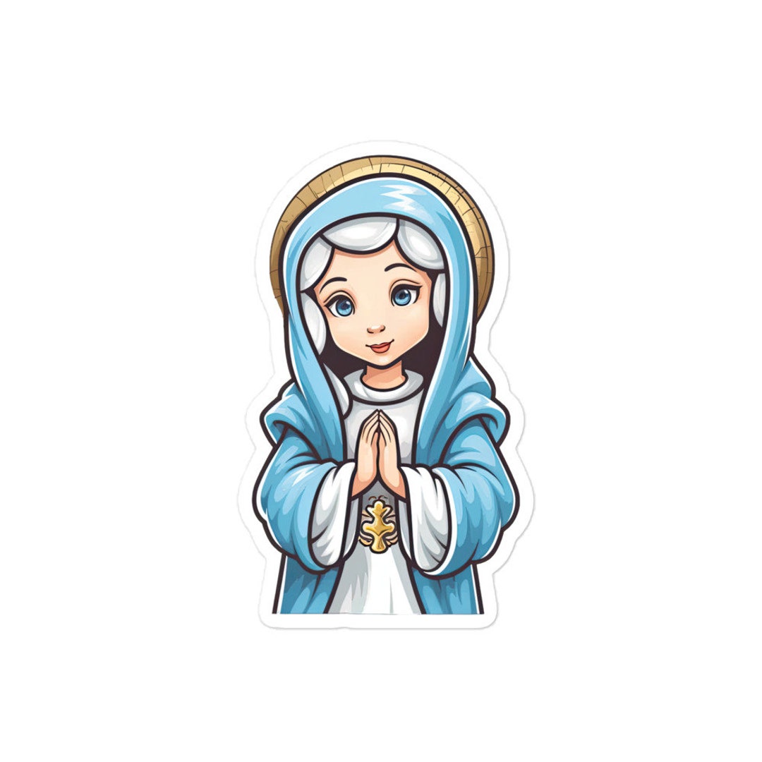 Blessed Mother Mary Vinyl Sticker for Devotion | Kiss-cut & Bubble-free ...