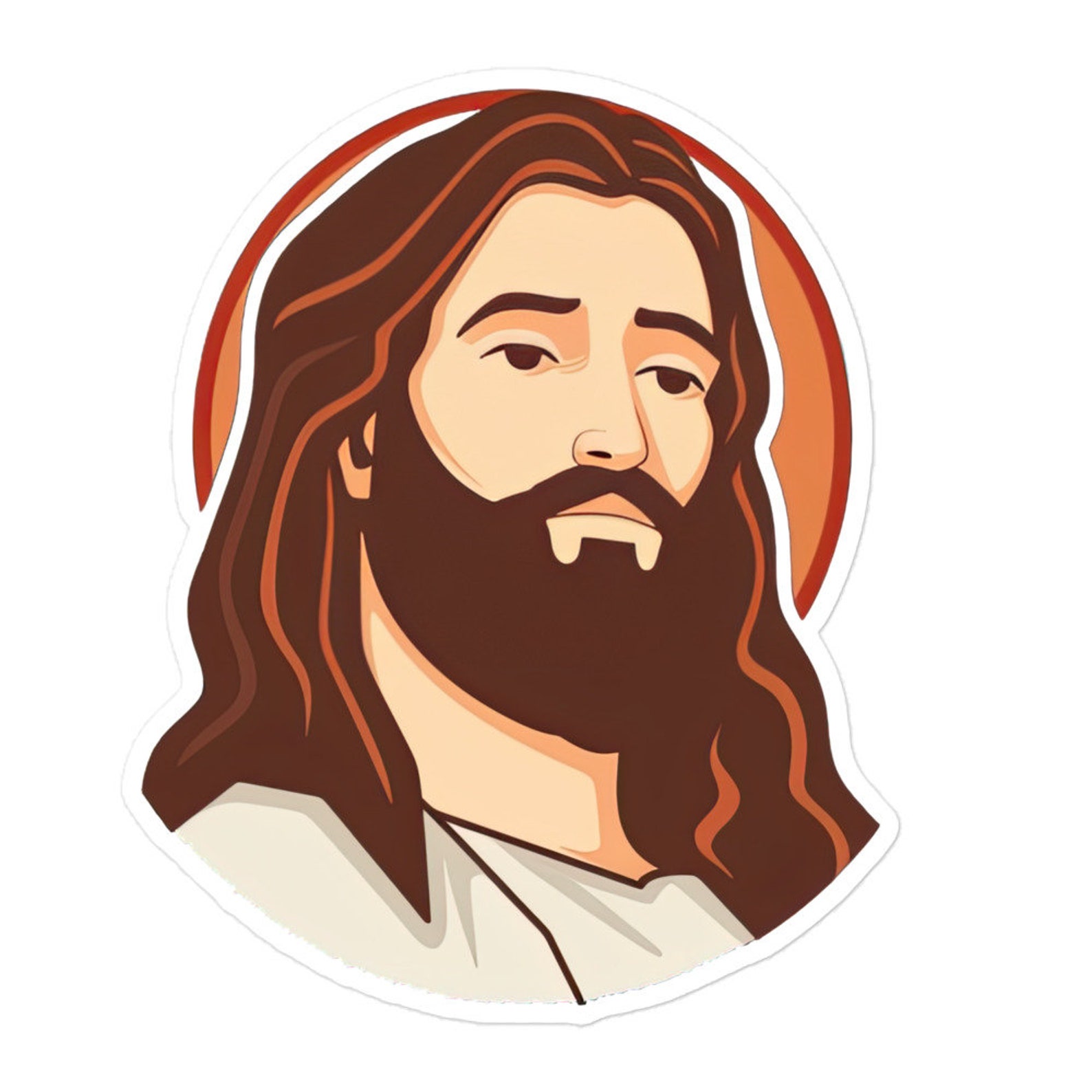 Jesus Christ Vinyl Sticker Heavenly Grace: Reverent Decal - Etsy