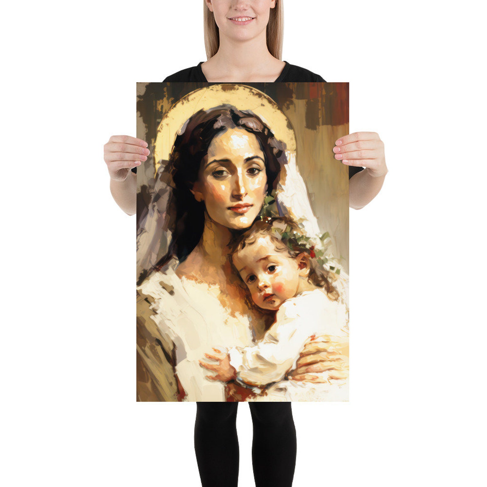 Mother Mary Holding Baby Jesus: A Timeless Depiction of a Mother's Love ...
