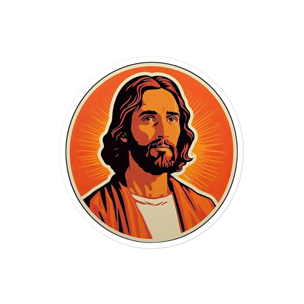 Jesus Christ Vinyl Sticker Guiding Light: Reverent Religious Art for ...