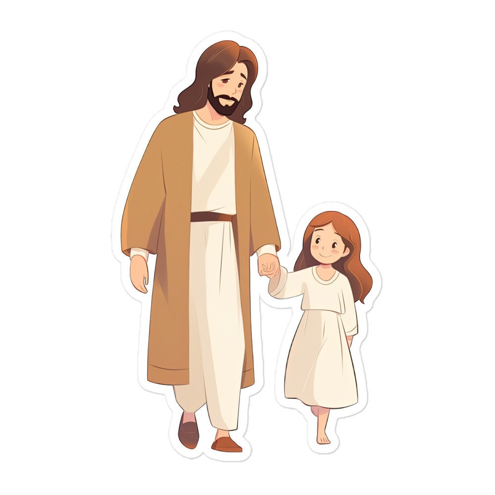 Jesus Christ Decal Jesus Illustration Sticker Kiss-cut & - Etsy