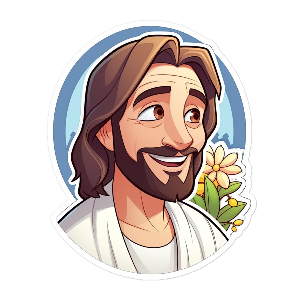 Divine Guidance of Jesus Christ Vinyl Sticker for Life's Journey Cute ...