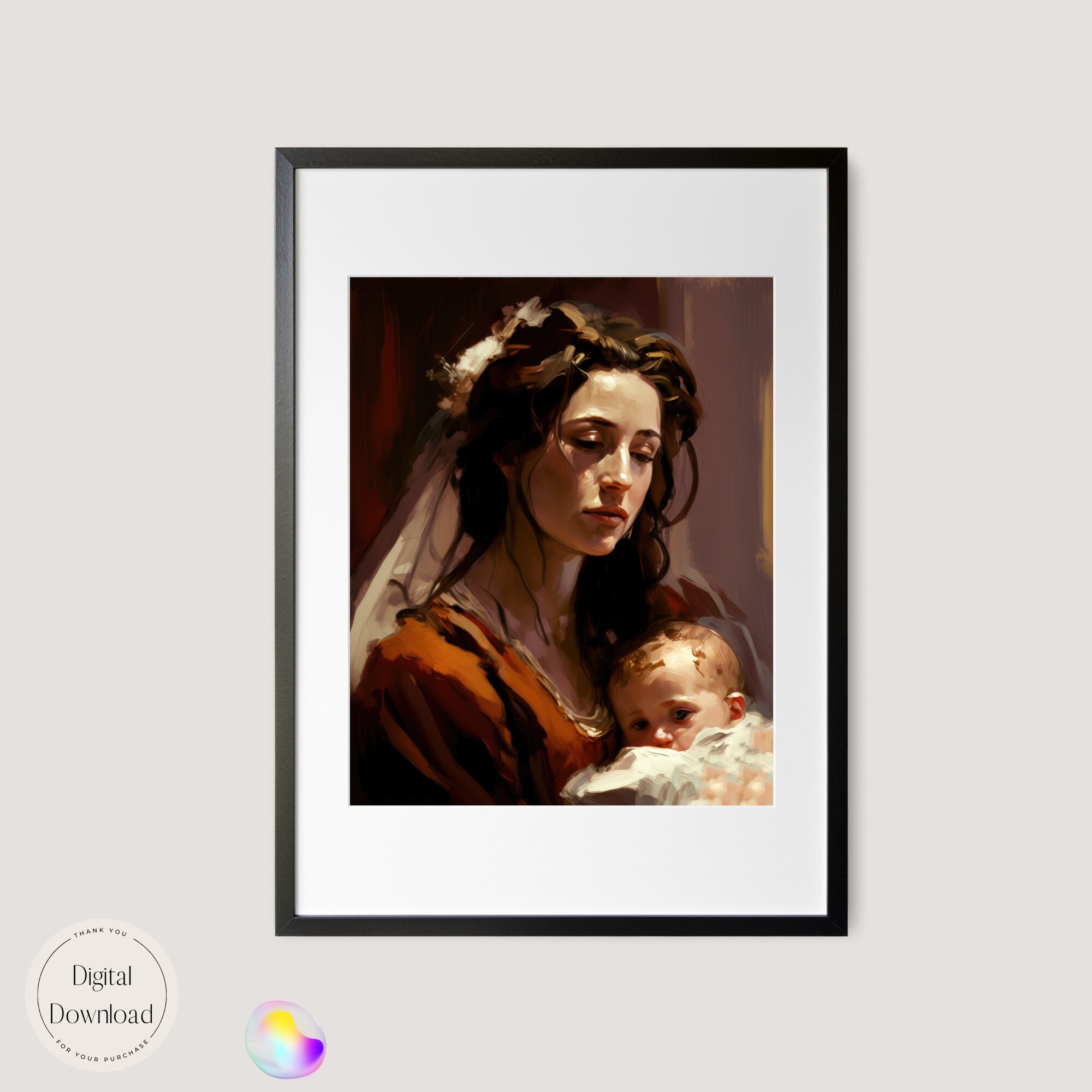 Regal Virgin Mary Art Prints Mother Mary Religious Printable - Etsy