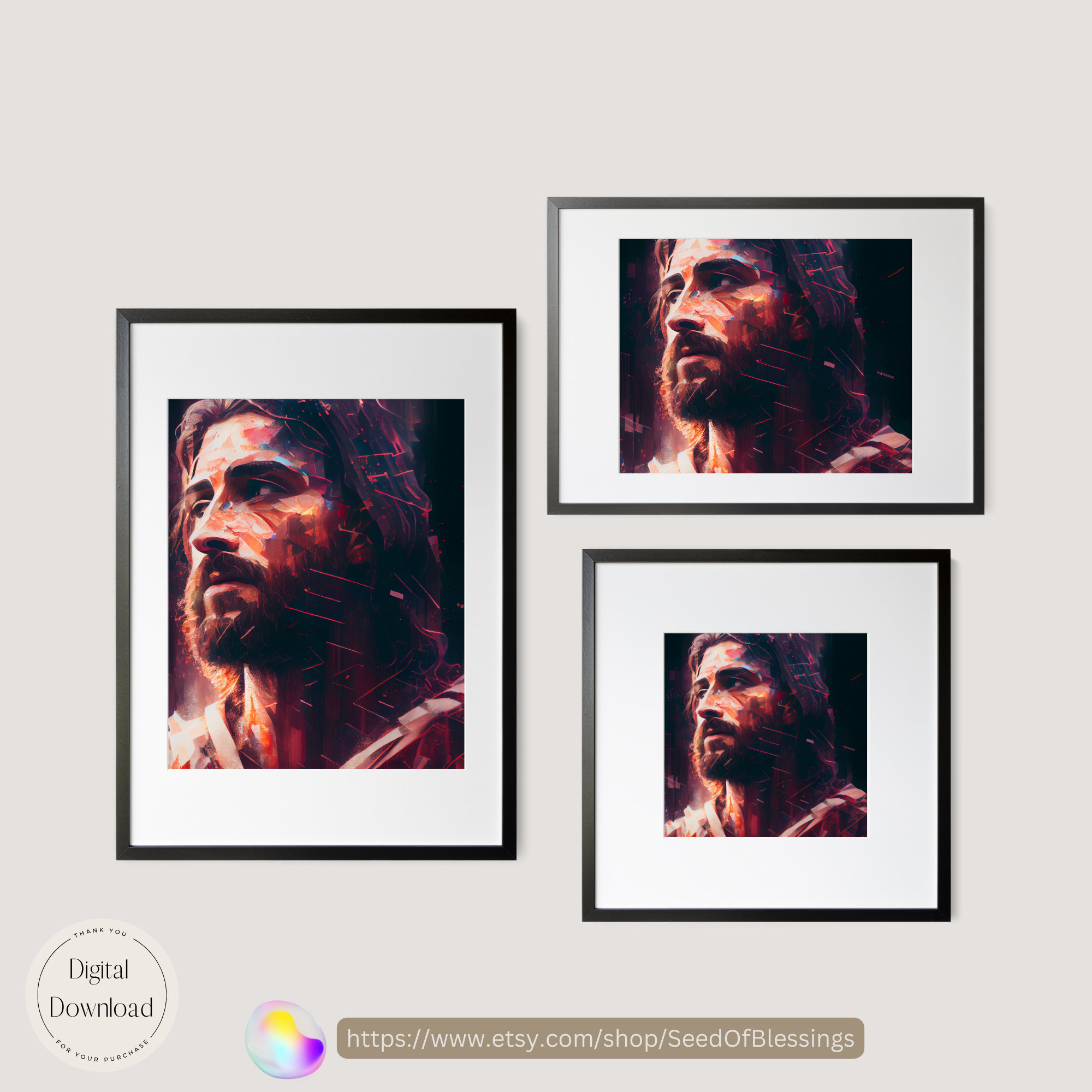 Jesus Christus Portrait Illustration Spirituelle Kunst Bibel Kunst ...
