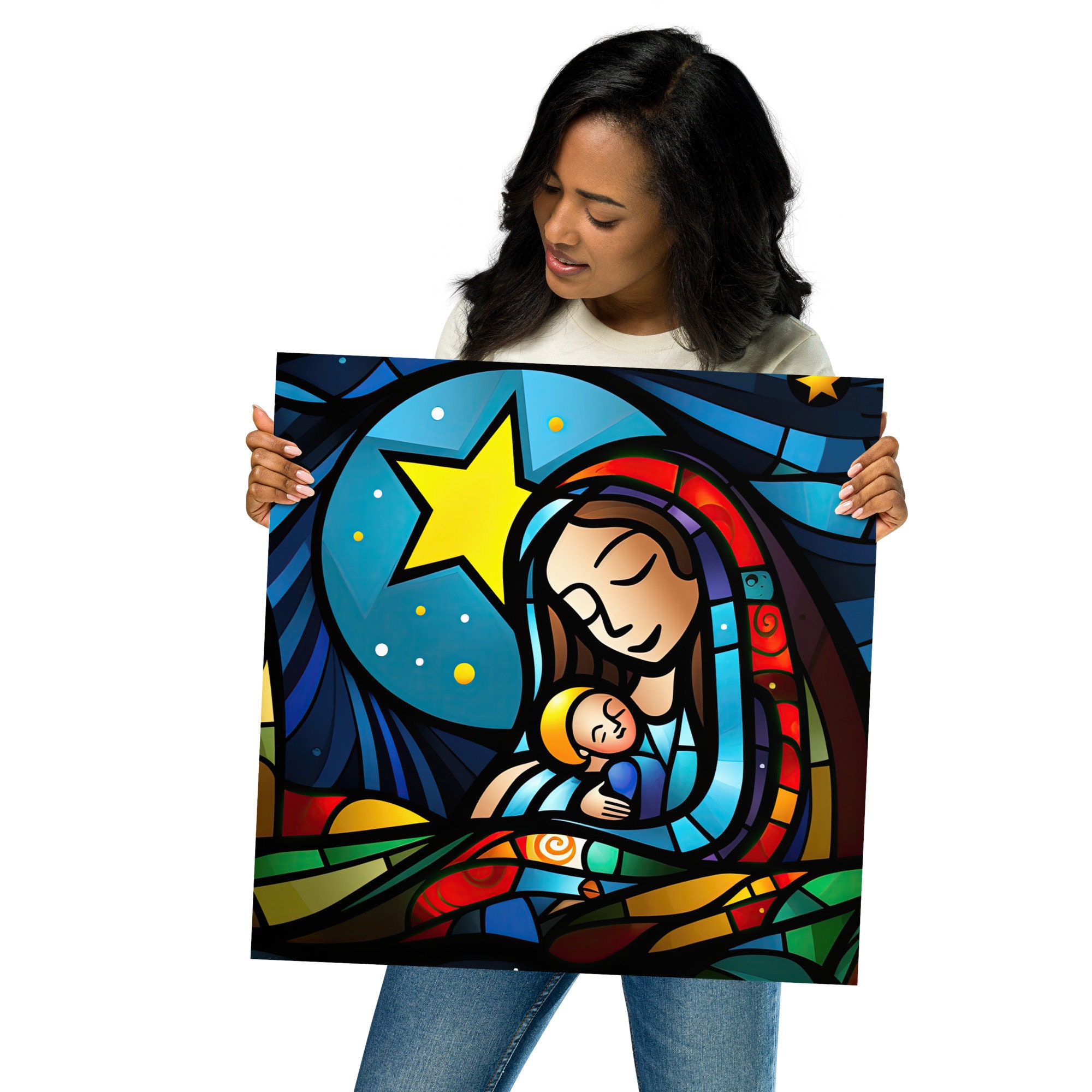 A Symbol of Faith and Joy Nativity Scene Poster for Those Who Seek a ...