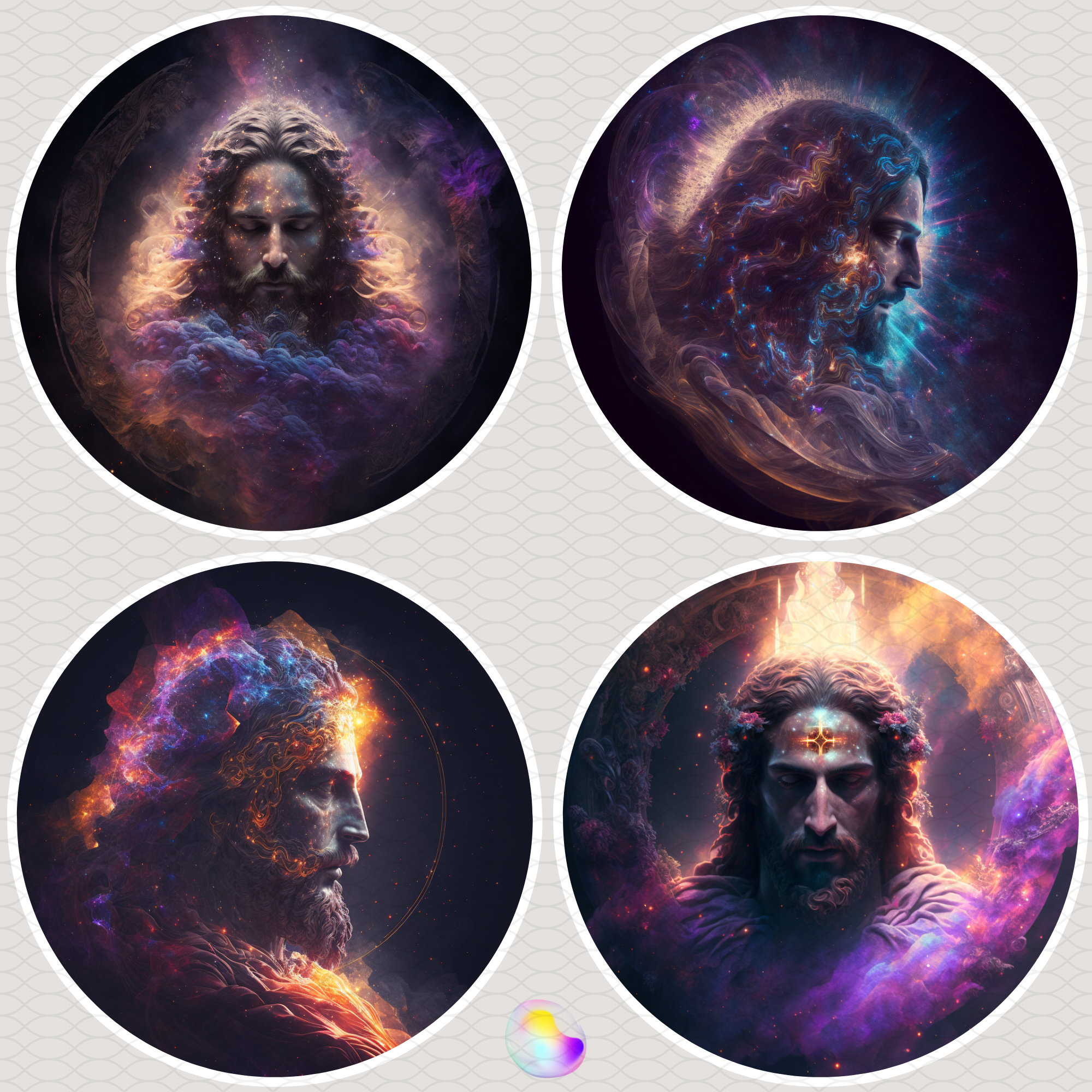 Jesus Christ Sticker Sheet Circle Stickers 3 Jesus Decals - Etsy