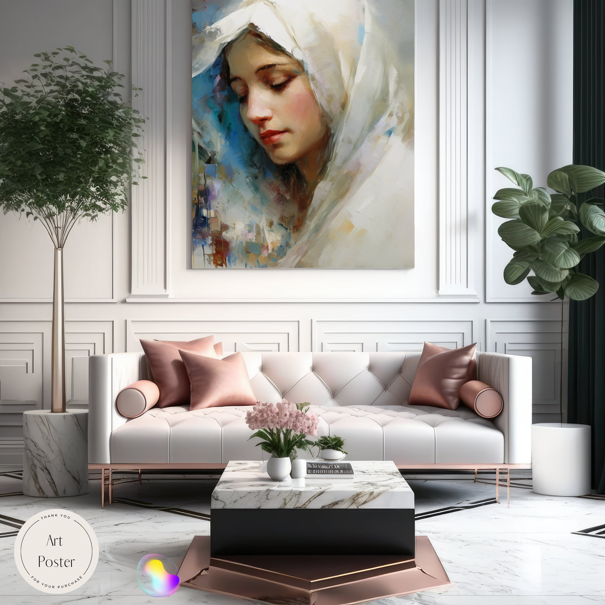 Blessed Virgin Mary Art Print: A Stunning Image of Mary, Our Lady of ...