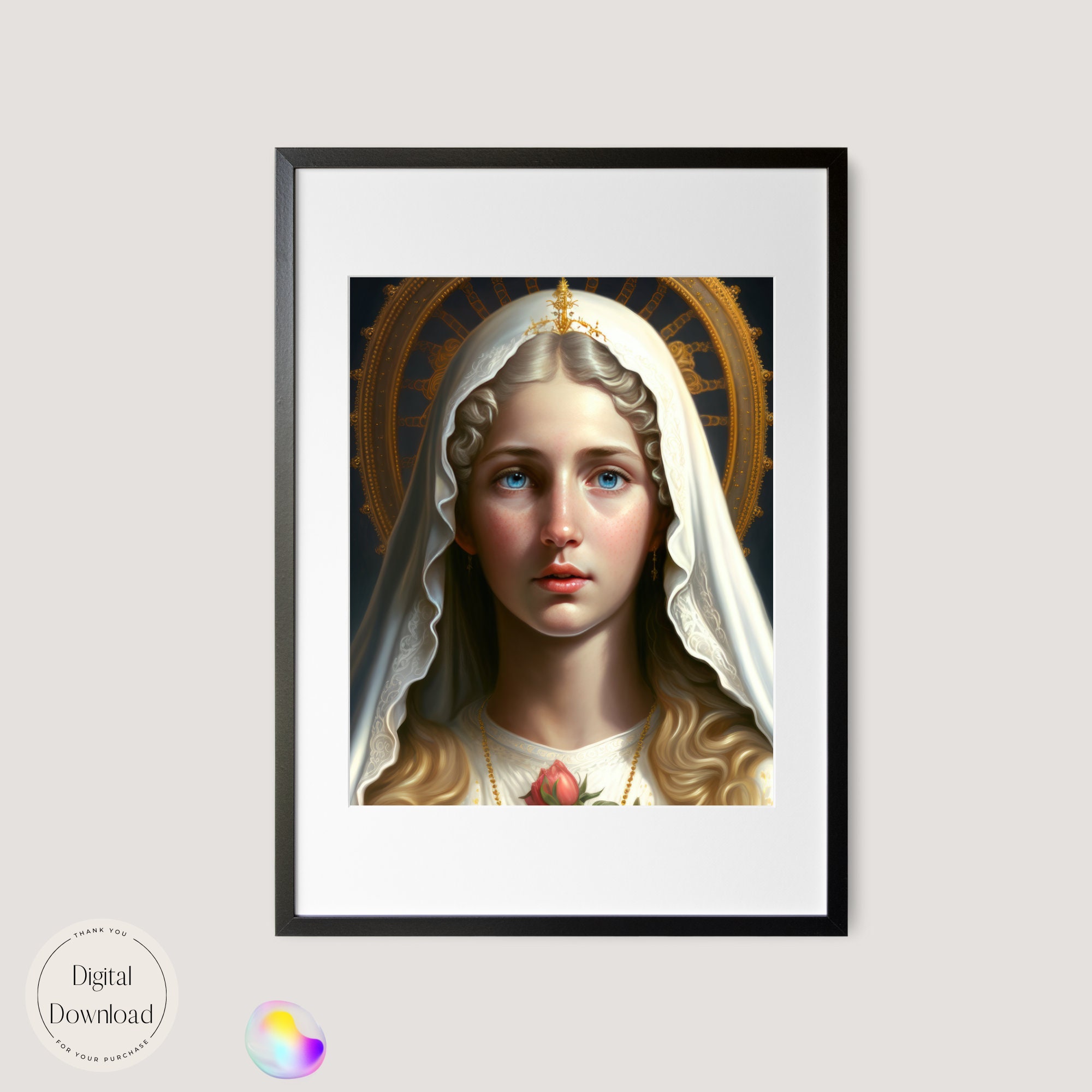 Divine Mother Mary Printable Posters Mother Mary Religious - Etsy
