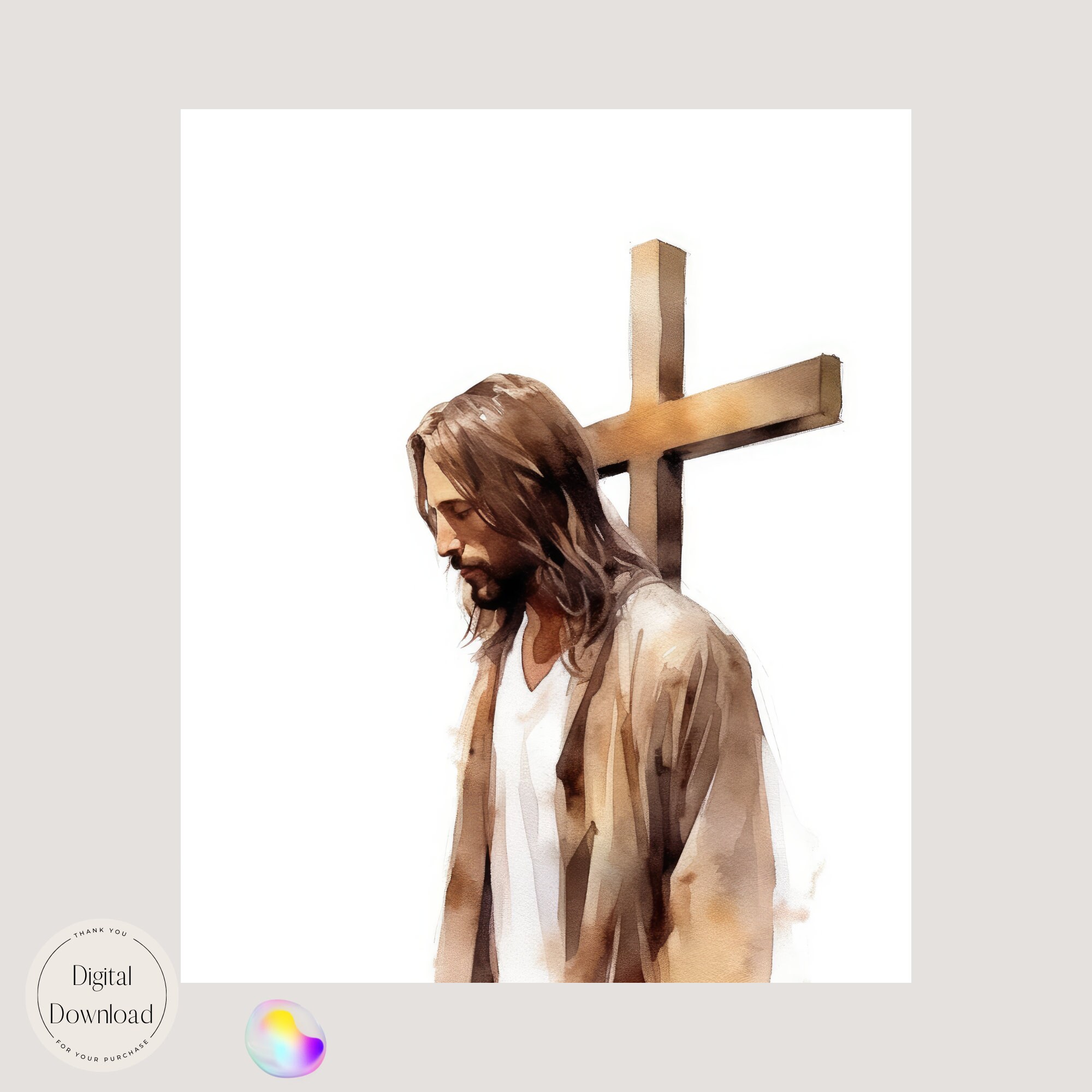 Jesus Christ Religious Printable Art 150 Instant Download Sacred Heart ...
