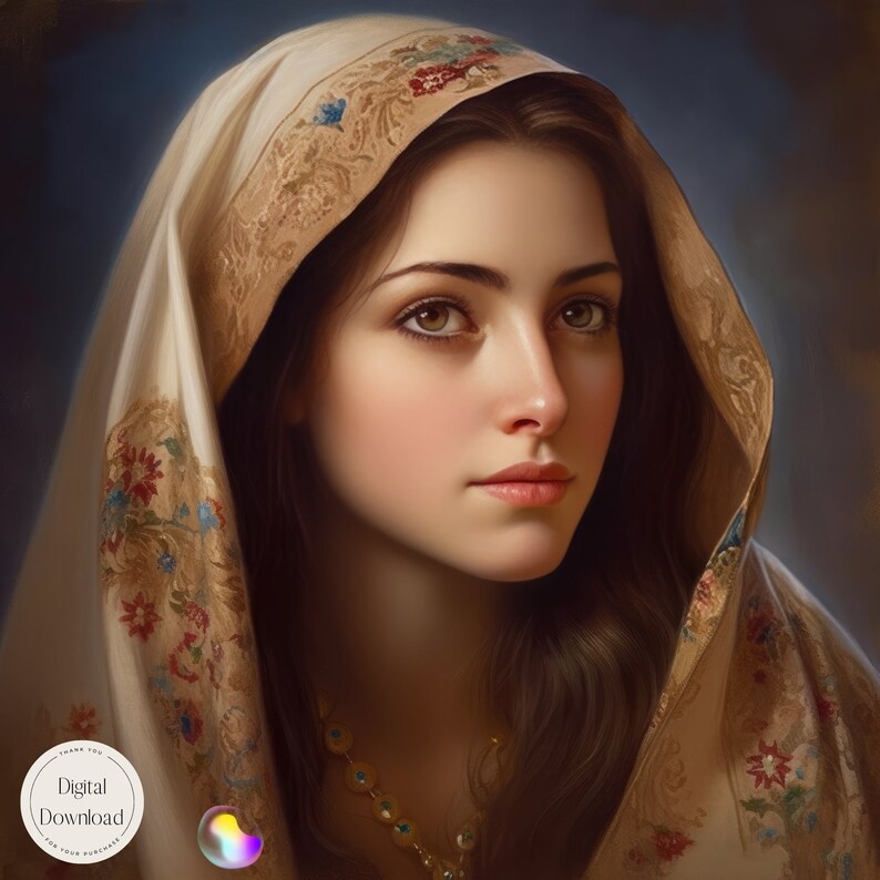 Mother Mary Religious Printable Art 355 Instant Download Immaculate ...