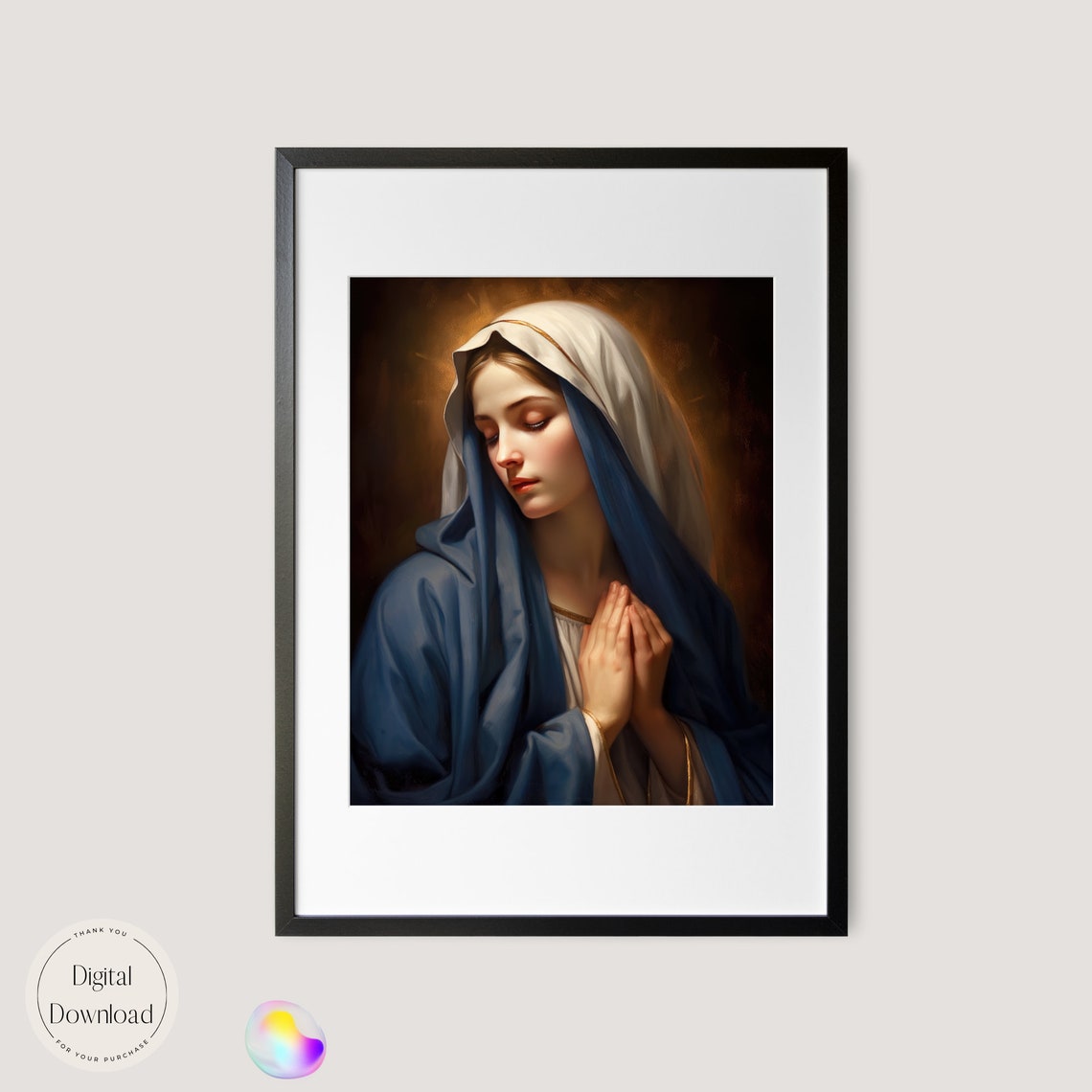 Mother Mary Religious Printable Art 536 Instant Download Virgin Mary of ...