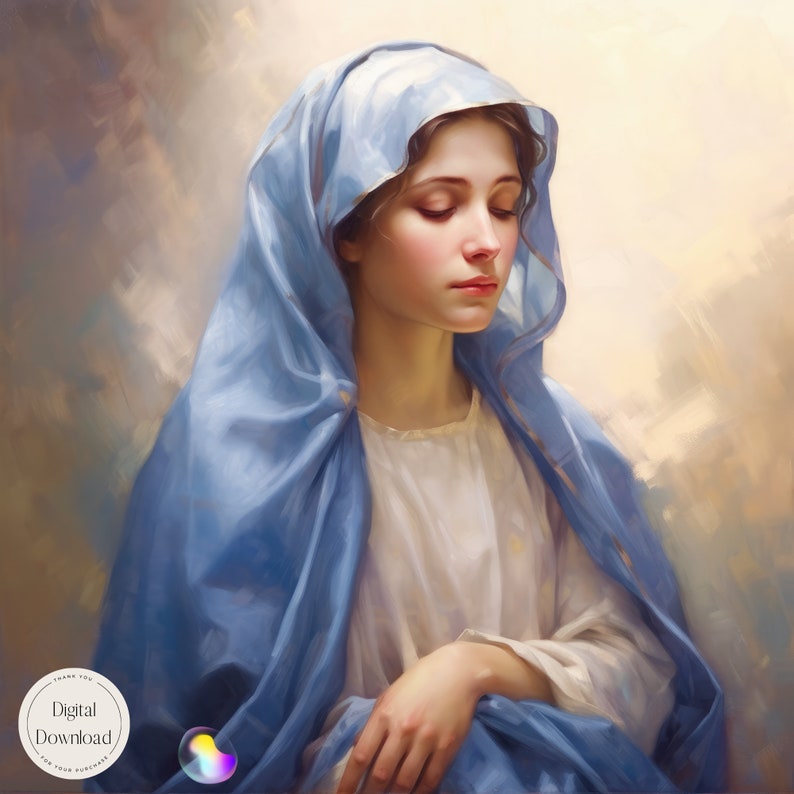 Mother Mary Religious Printable Art 524 Instant Download - Etsy