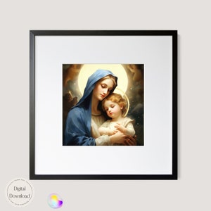 Mother Mary and Baby Jesus Printable Art 61 Instant Download - Etsy