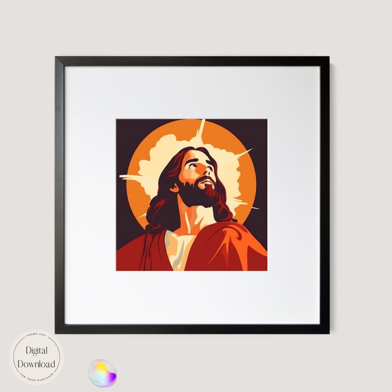 Jesus Christ Religious Printable Art 366 Instant Download Resurrection ...