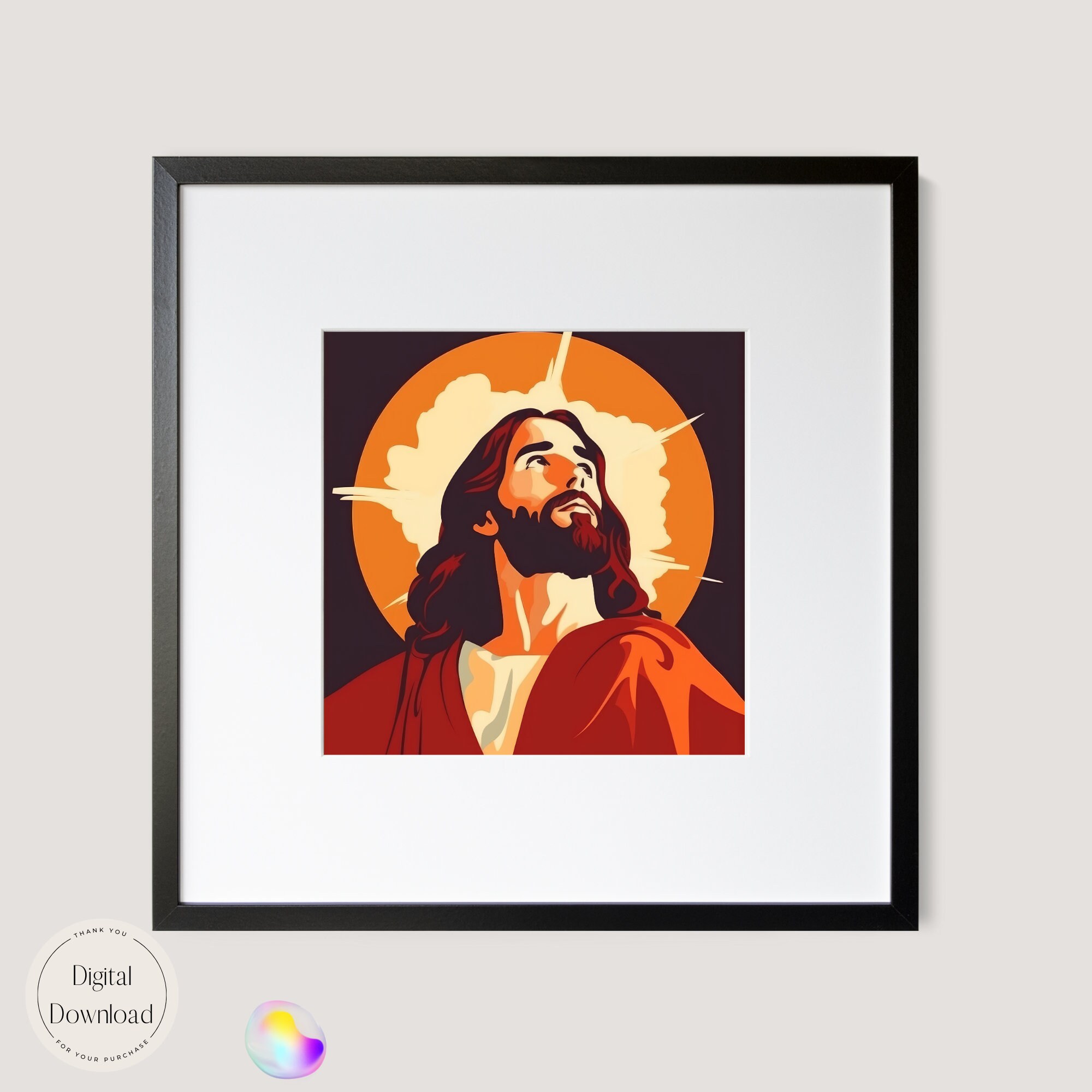 Jesus Christ Religious Printable Art 366 Instant Download Resurrection ...