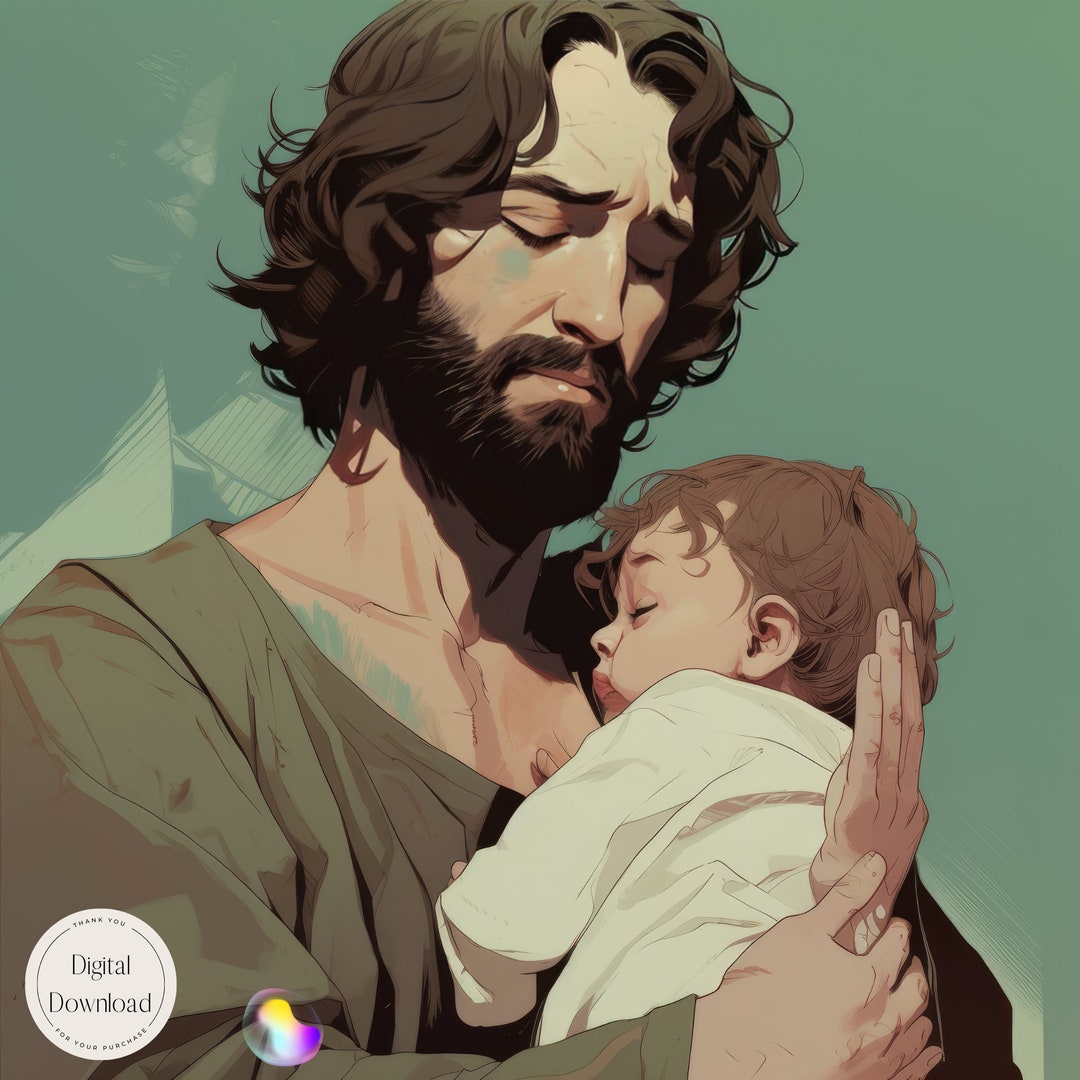 Jesus Christ and Childrenreligious Printable Art 244 | Instant Download ...