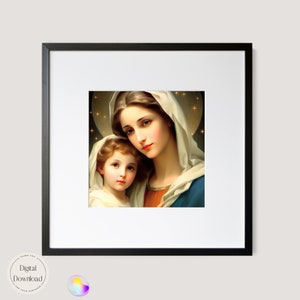 Mother Mary and Baby Jesus Printable Art 57 | Instant Download ...