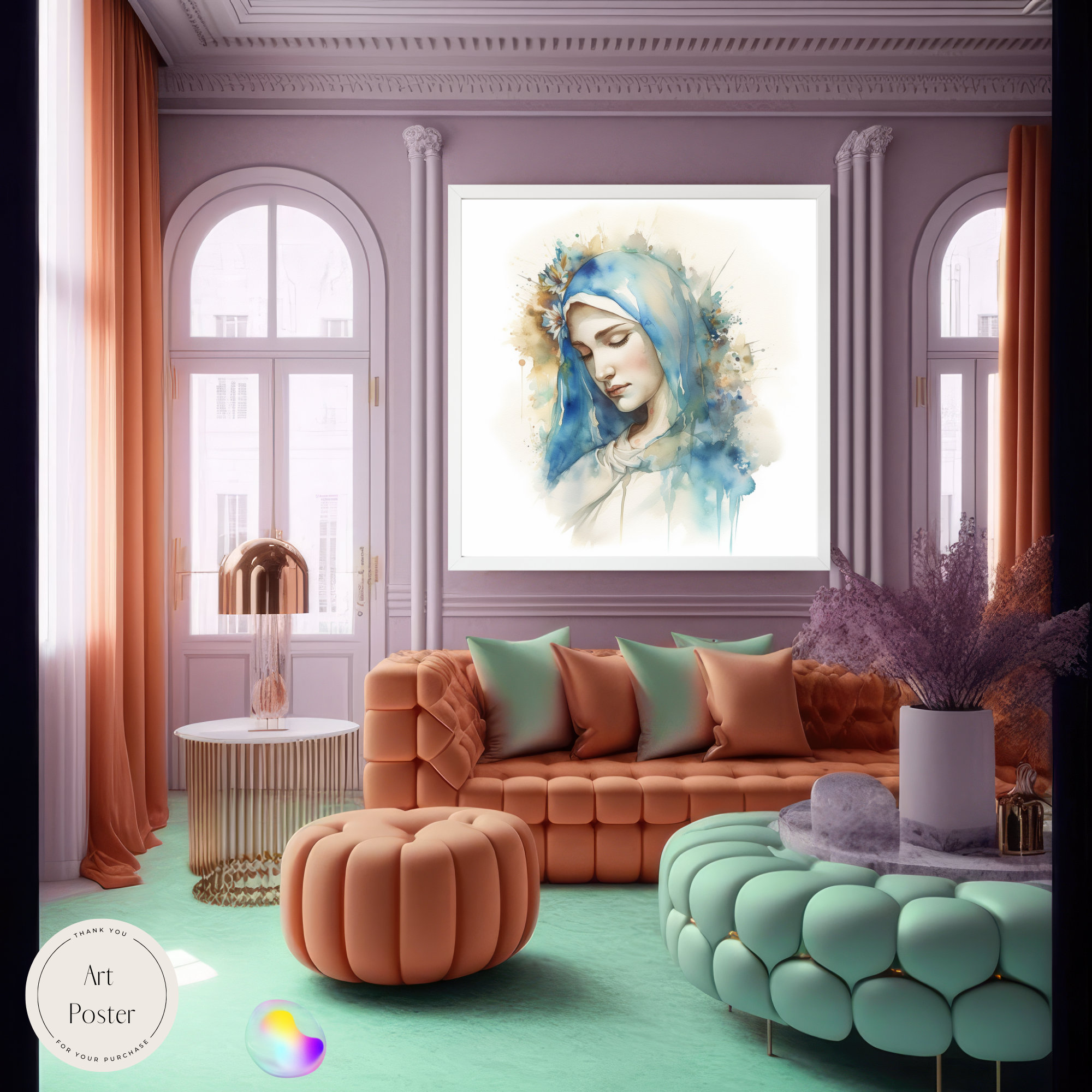 Blessed Virgin Mary Art Print: A Stunning Image of Mary, Our Lady of ...