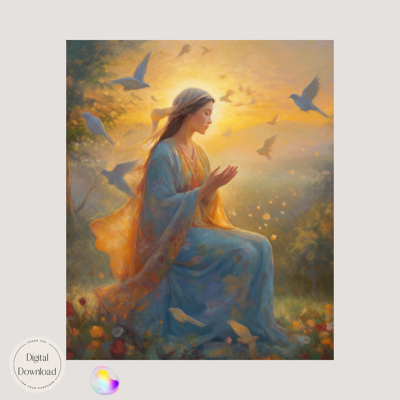 Mother Mary Religious Printable Art 472 Instant Download - Etsy