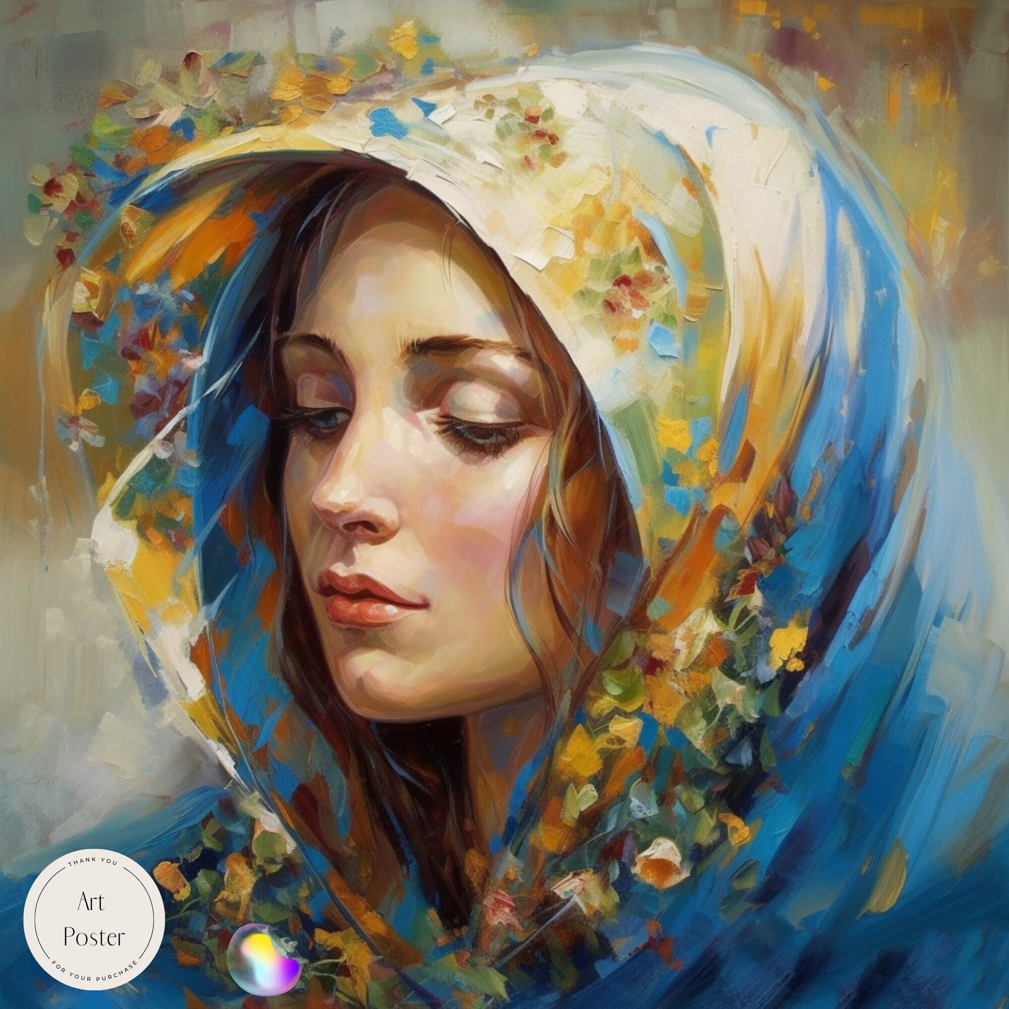 Sacred Feminine Art Print: A Moving Image of the Virgin Mary, Mother of ...