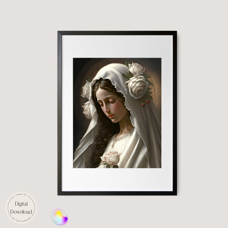 Marian Apparition Art Printables | Mother Mary Religious Printable Art ...