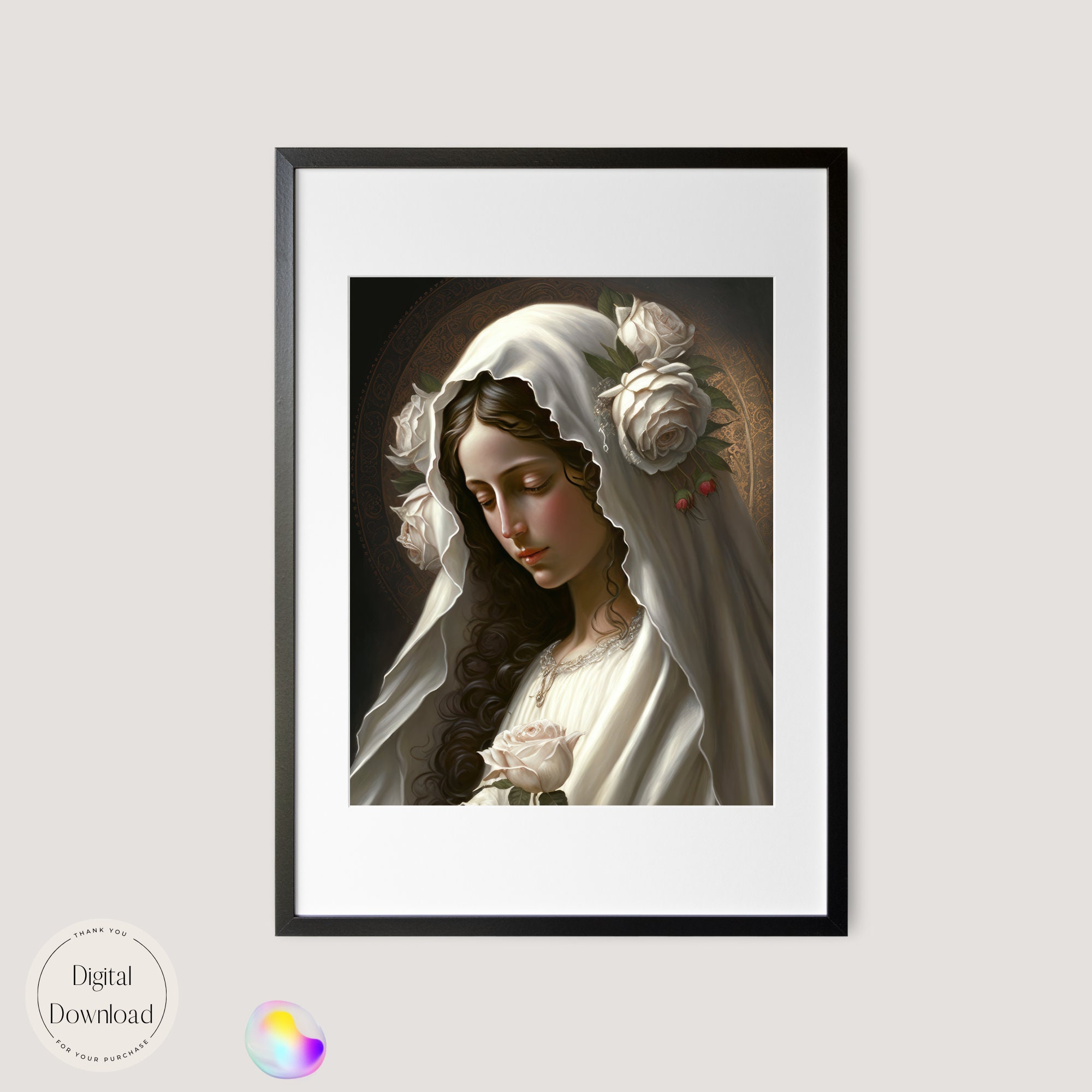 Marian Apparition Art Printables | Mother Mary Religious Printable Art ...