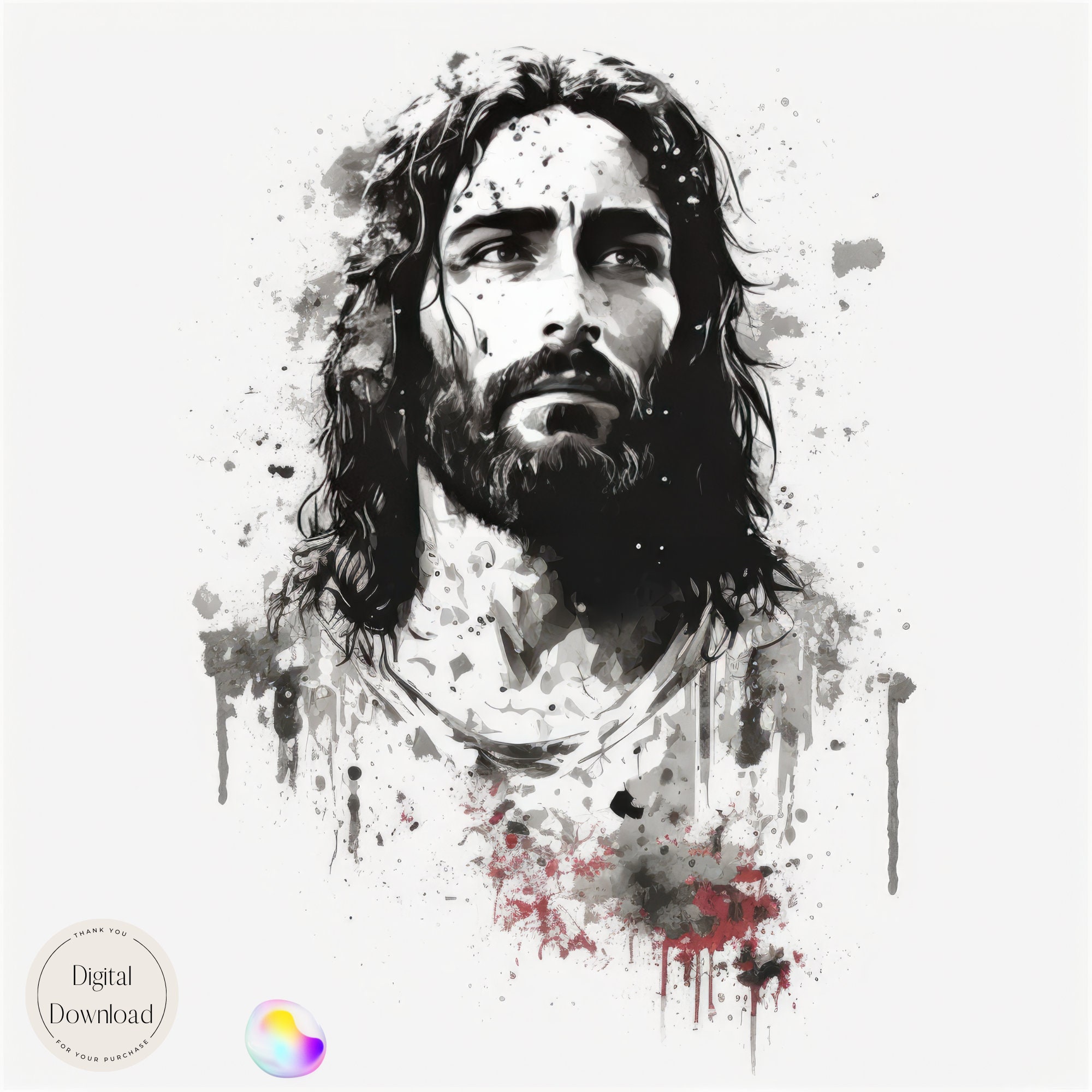 Jesus Christ Religious Printable Art 133 | Instant Download | Heavenly ...