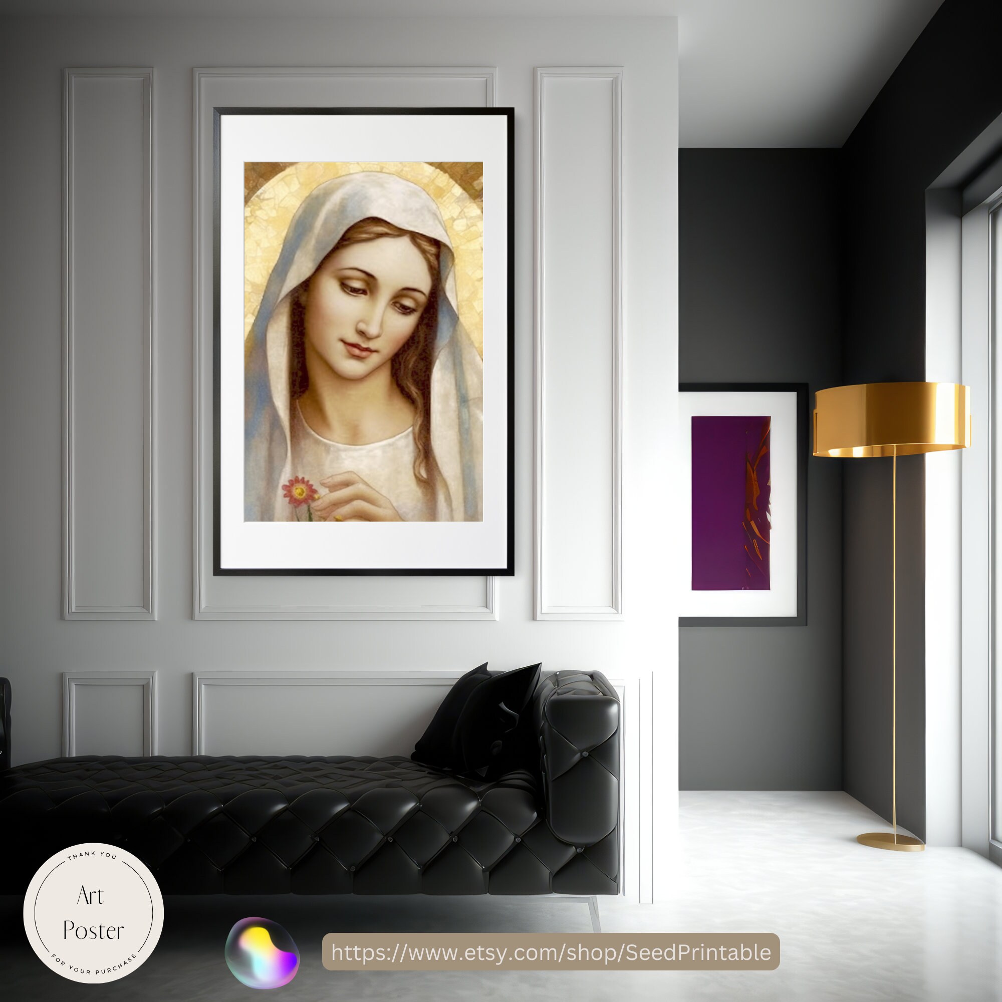 Our Lady of Fatima Portrait Religious Wall Art Catholic - Etsy
