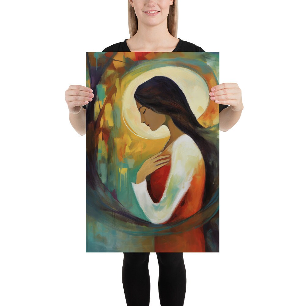 Sacred Prayer Art Print: A Graceful and Devout Image of a Woman's ...