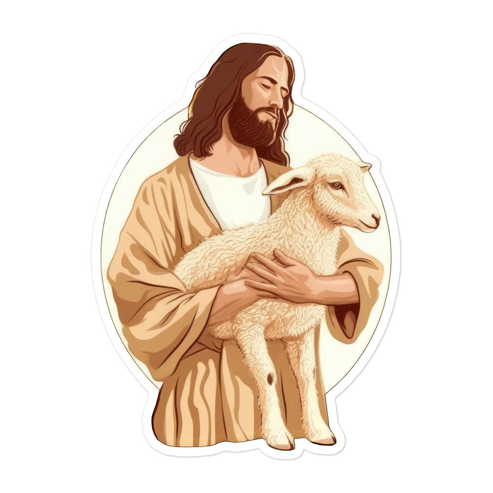 Savior Jesus Christ Decal for Religious Art Projects Cute Jesus Sticker ...