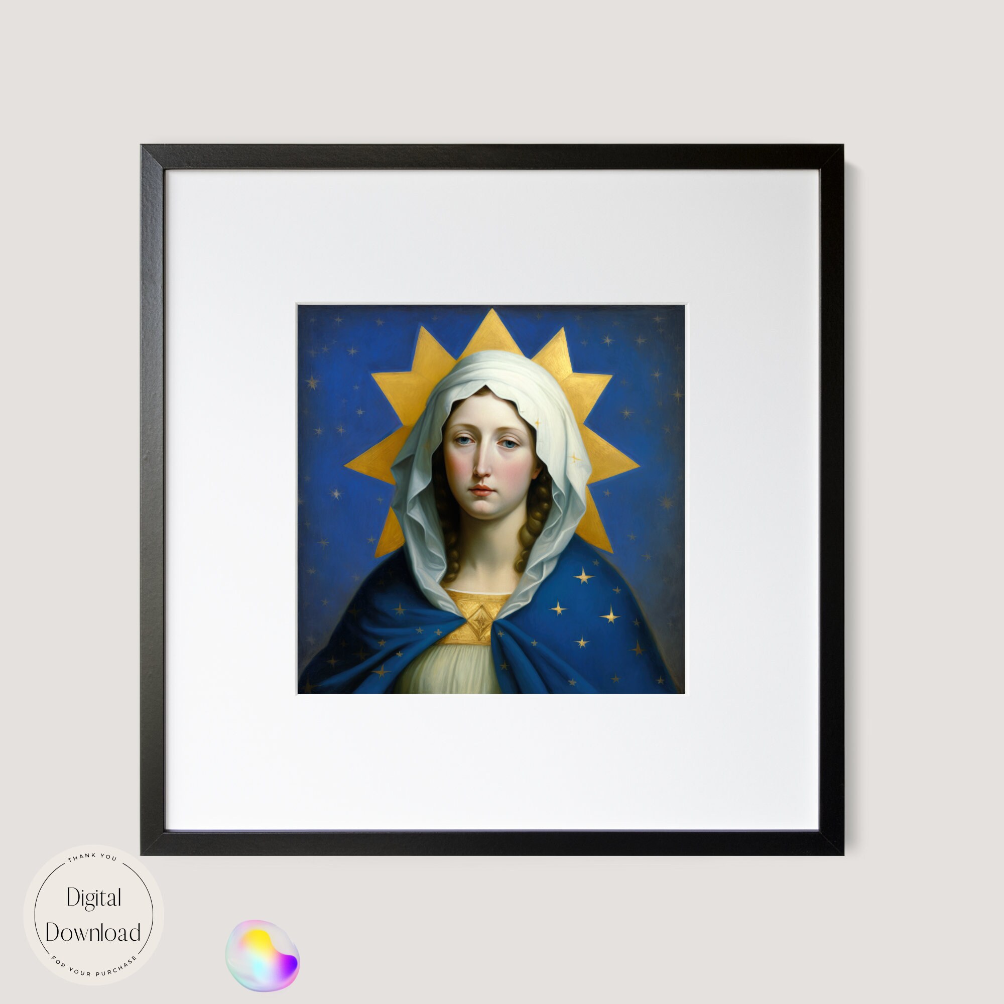 Blessed Mother Mary Digital Art Prints | Mother Mary Religious ...