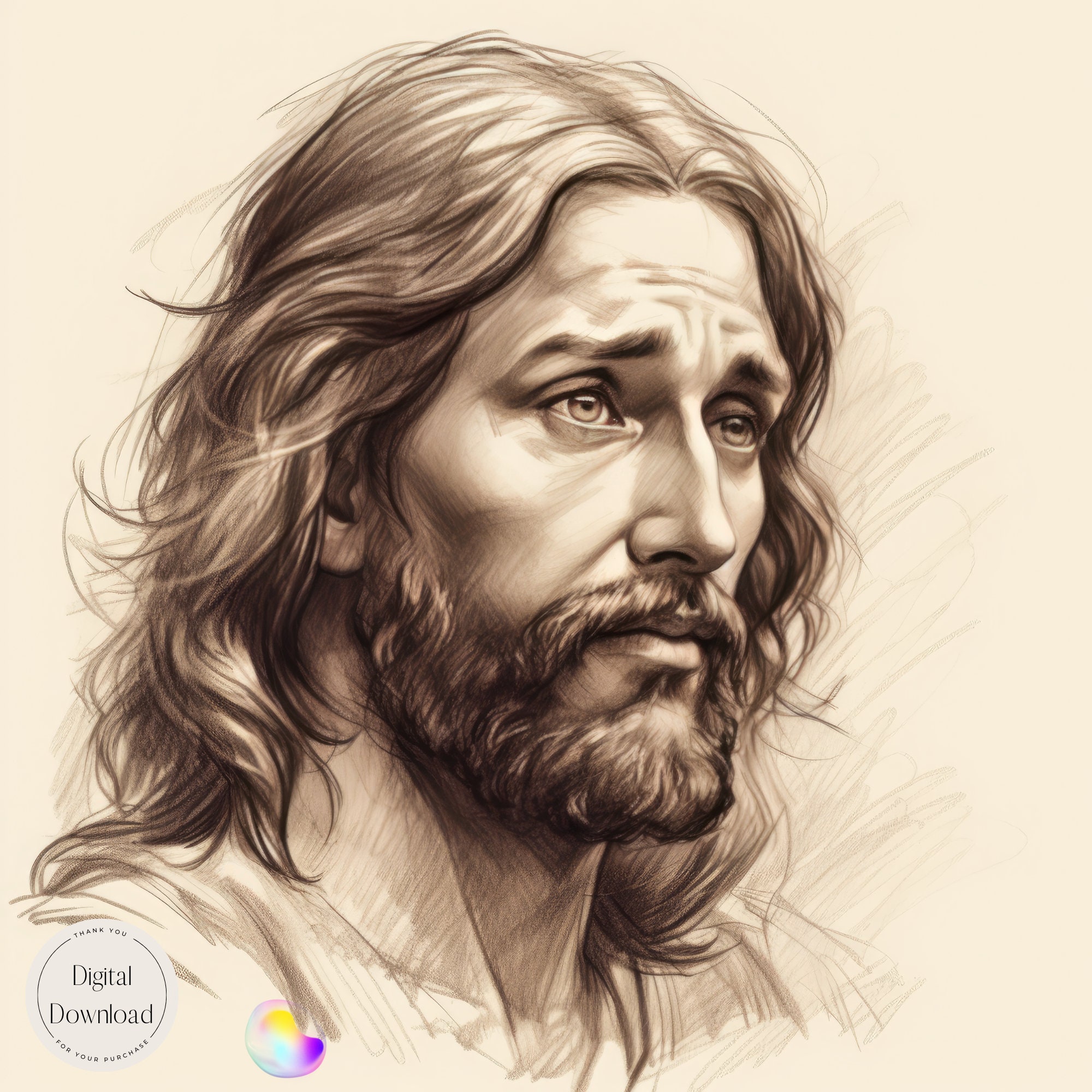 Jesus Christ Religious Printable Art 326 Instant Download Faithful ...