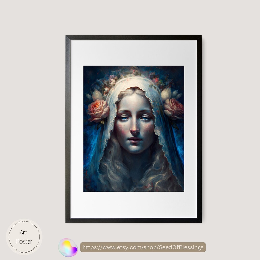 Our Lady of Fatima Portrait Religious Wall Art Catholic Decor Virgin ...