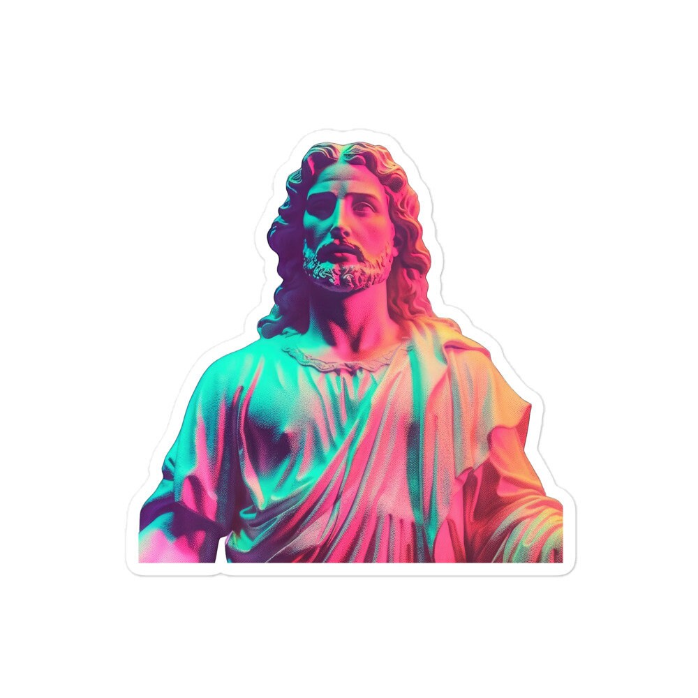 Pink Jesus Sticker Jesus Christ Decal Kiss-cut & Bubble-free Stickers ...
