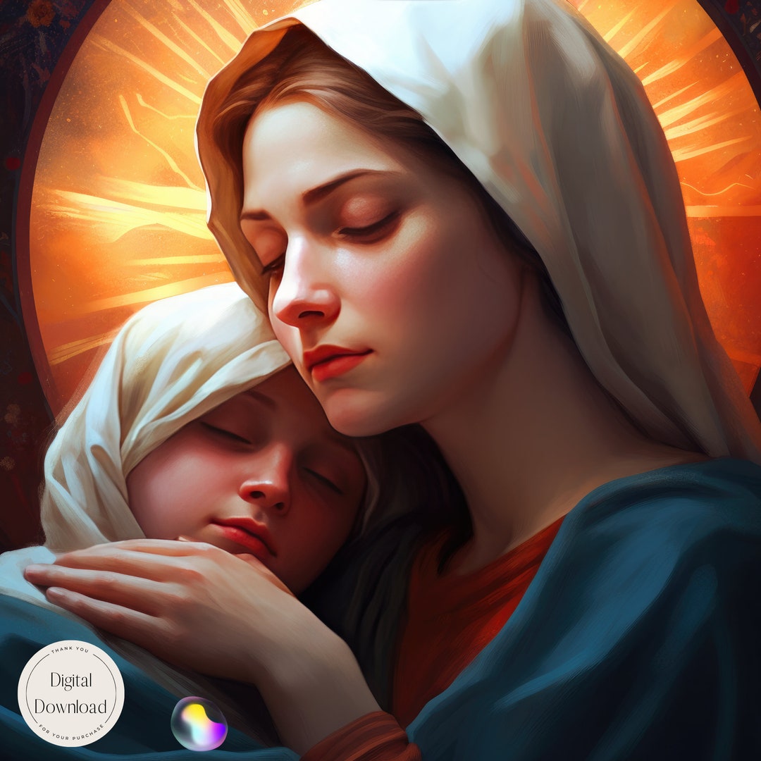 Mother Mary and Baby Jesus Printable Art 66 | Instant Download ...
