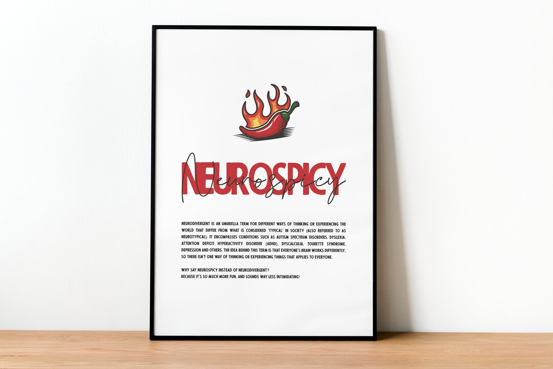 Neurospicy, Motivational Poster - Etsy