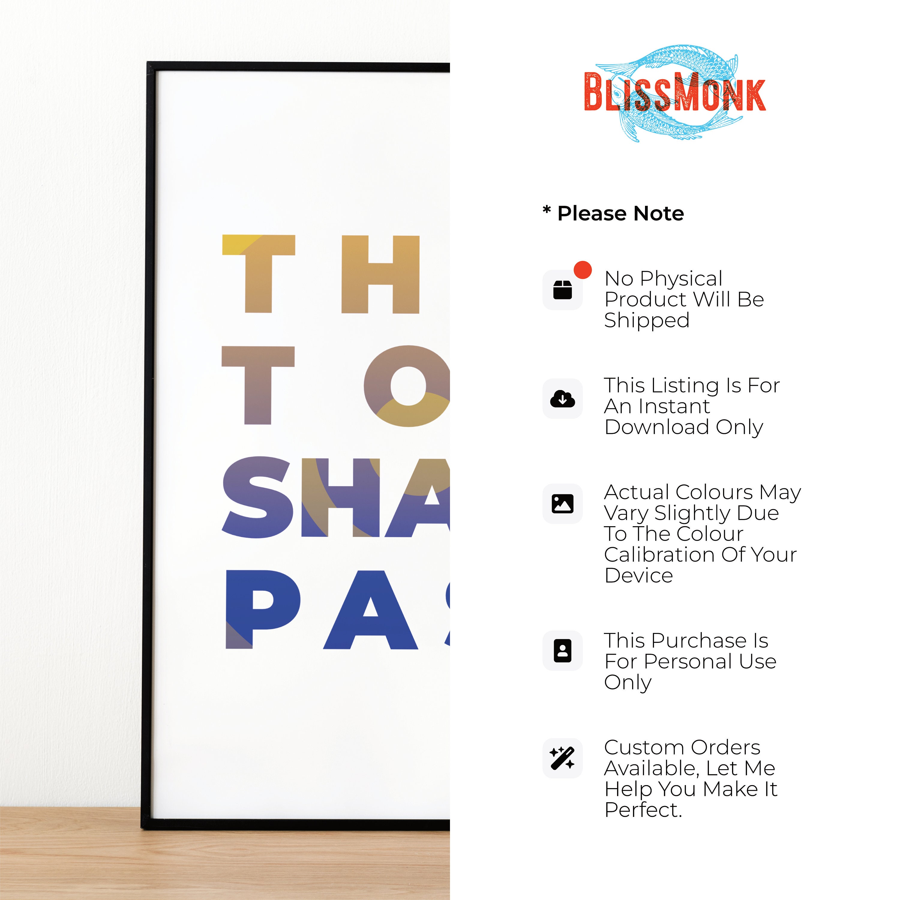 This Too Shall Pass, Motivational, Poster, Minimalistic, Quote ...